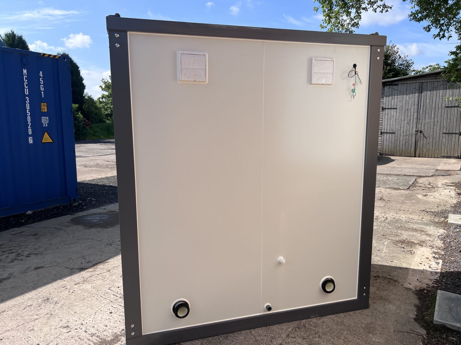New Unused 1+1 Mains Portable Double Toilet Block – Highways Plant Sales